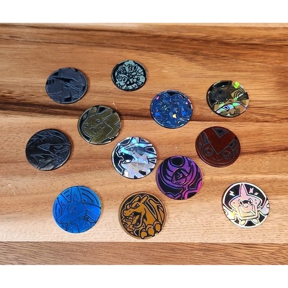 Games | Lot Of 12 Official Pokemon Coins Coin Card Game | Poshmark